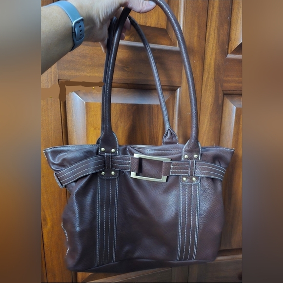 Bags | Brown Leather Butler Bag | Poshmark